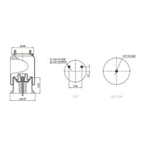 HD Value HDV9978 Air Spring | Hendrickson S-28929 Firestone 9978 67588 ...