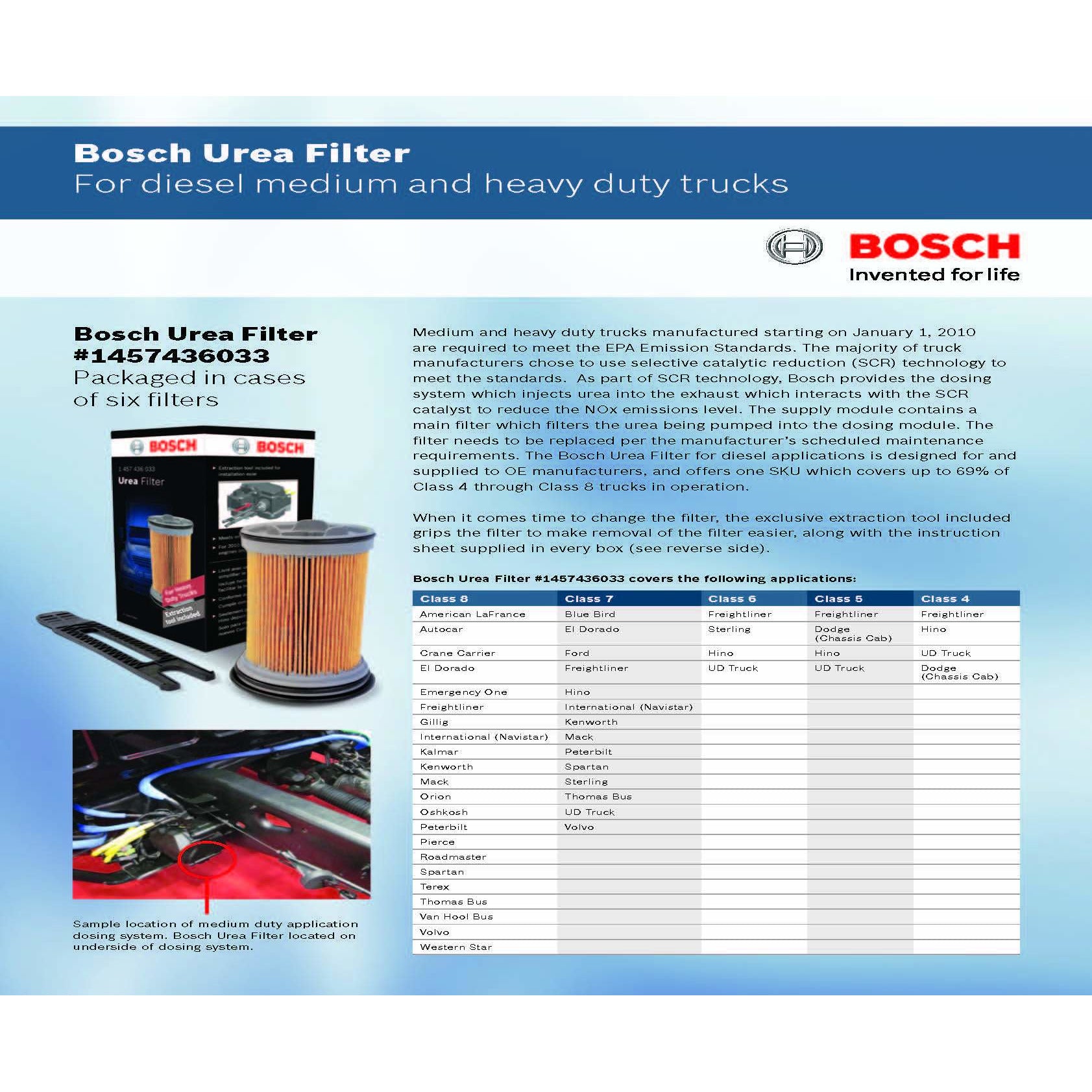 Bosch DEF Filter 1457436033, 1457436088 │ Replaces Fleetguard UF101 ...