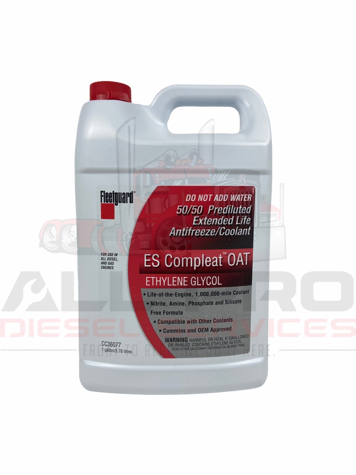 Fleetguard ES Compleat OAT Ethylene Glycol Red Coolant | 50/50 Predilu ...